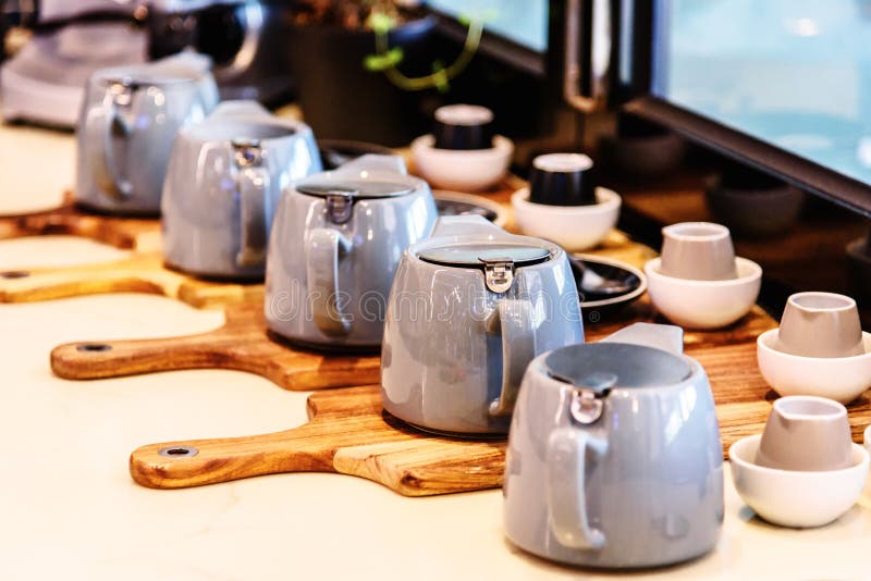 Many Tea Pots are Assembled in a Display Stock Image - Image of ...