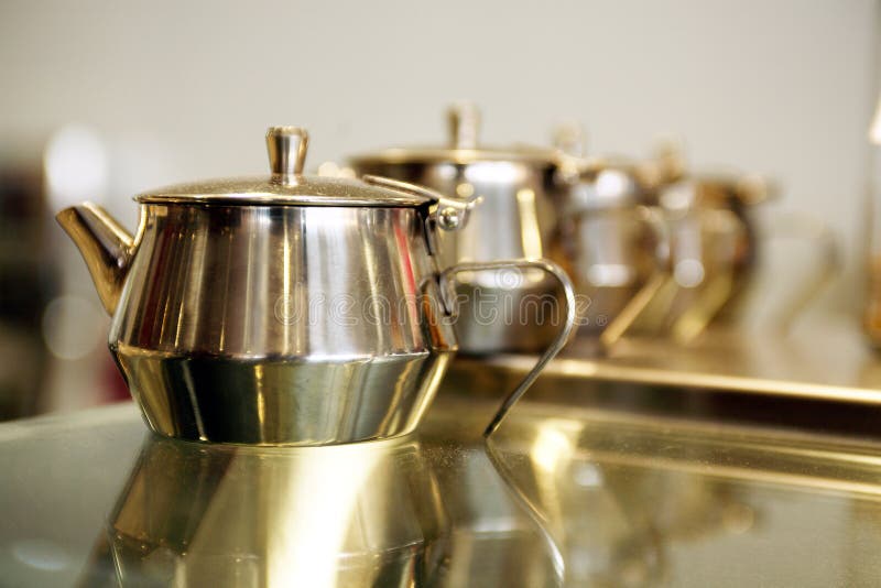 Tea Pots stock image. Image of beverage, polished, shiny - 42707289