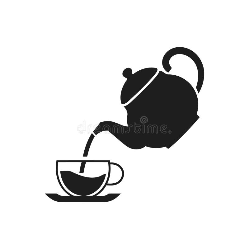 Tea Pour Service Icon stock vector. Illustration of icon - 361852460