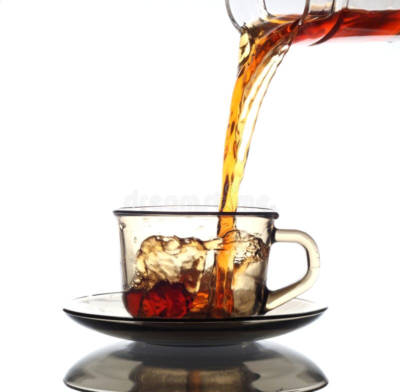 Tea is poured stock photo. Image of brown, drink, asian - 67385564