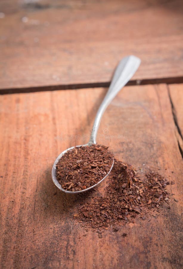 Tea powder on spoon. stock photo. Image of rustic, spoon - 41830754