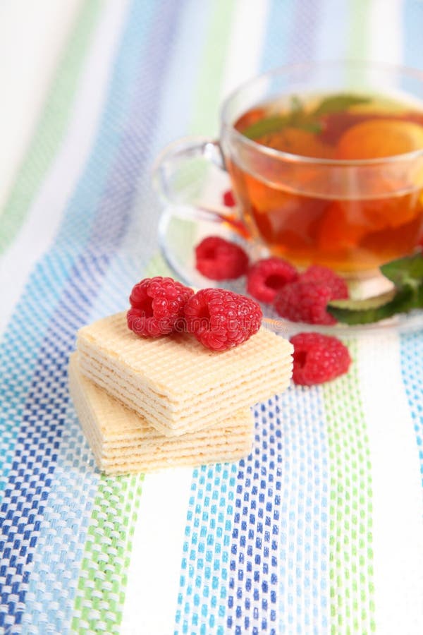 Tea with Raspberries and Mint Stock Image - Image of leaf, freshness ...