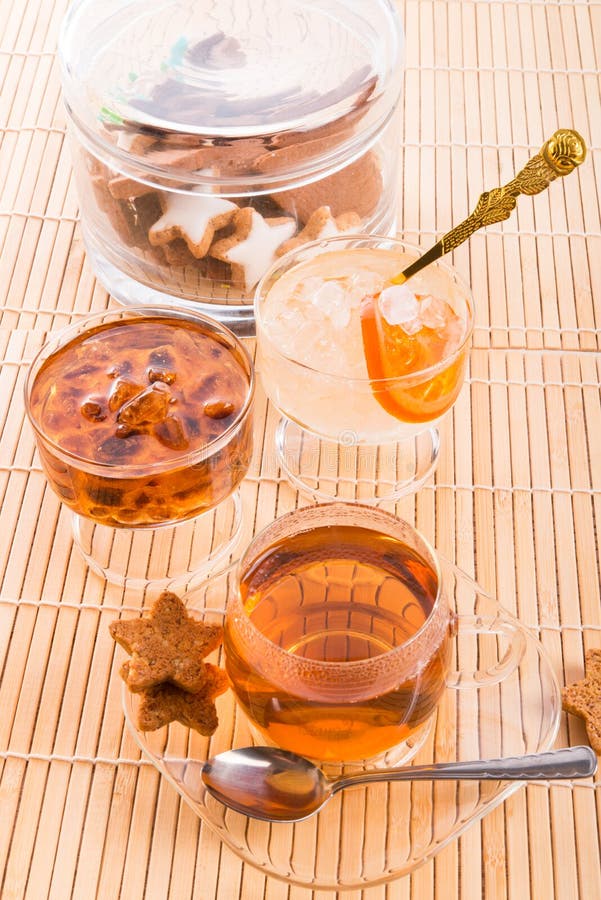Tea with rock candy stock photo. Image of party, orange - 28661462