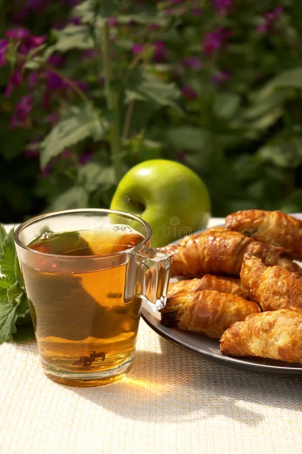 Tea with roll stock image. Image of herbal, aromatic, blooming - 9184873