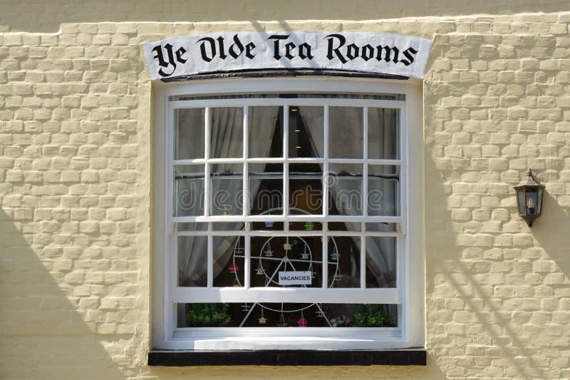 Tea Rooms Sign and Window, England Editorial Photo - Image of frame ...