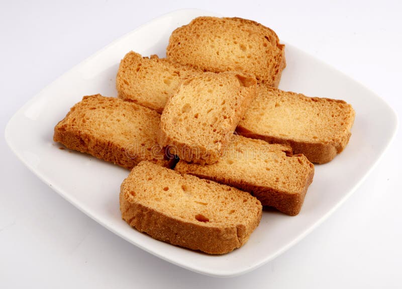 Tea rusk stock photo. Image of plate, oben, crispy, brown - 15040590