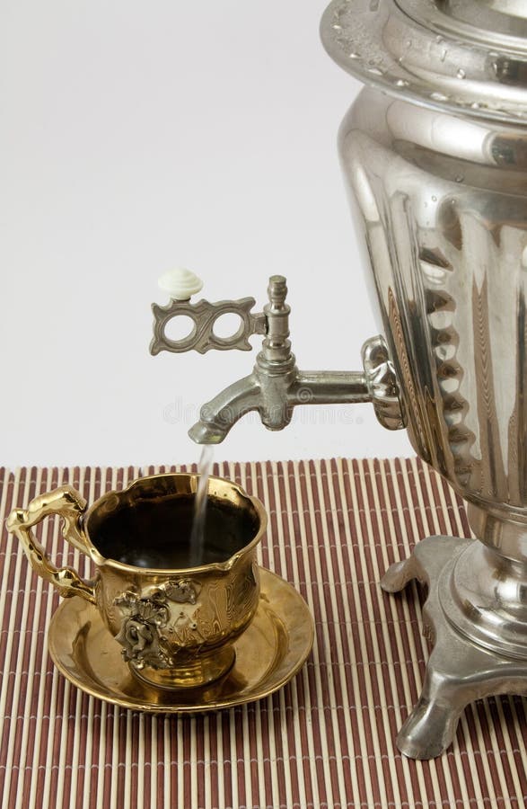 Tea from a samovar. stock photo. Image of holiday, heat - 11662538