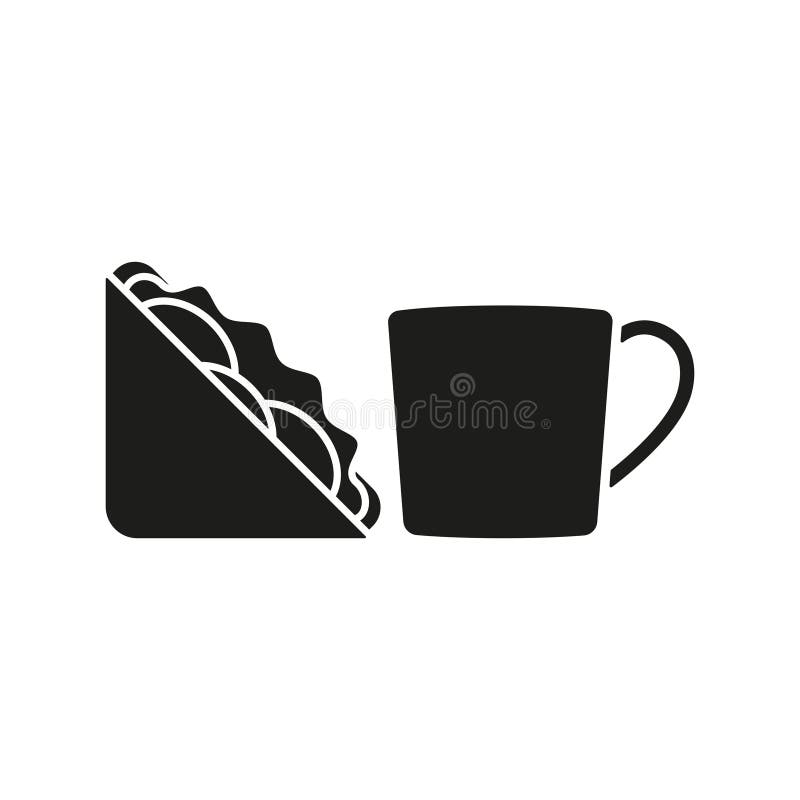 Tea and Sandwich Set Food Icon Vector Basic Design Stock Vector ...