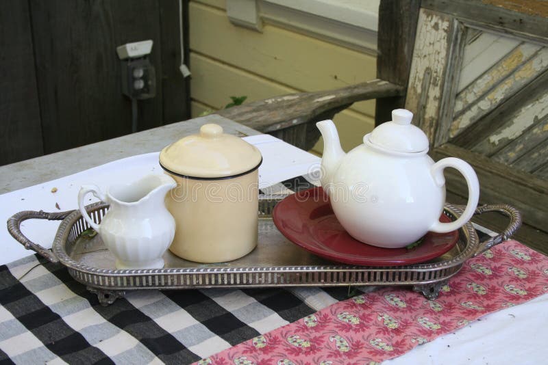 Tea Service stock image. Image of sugar, drink, leaves - 25228225