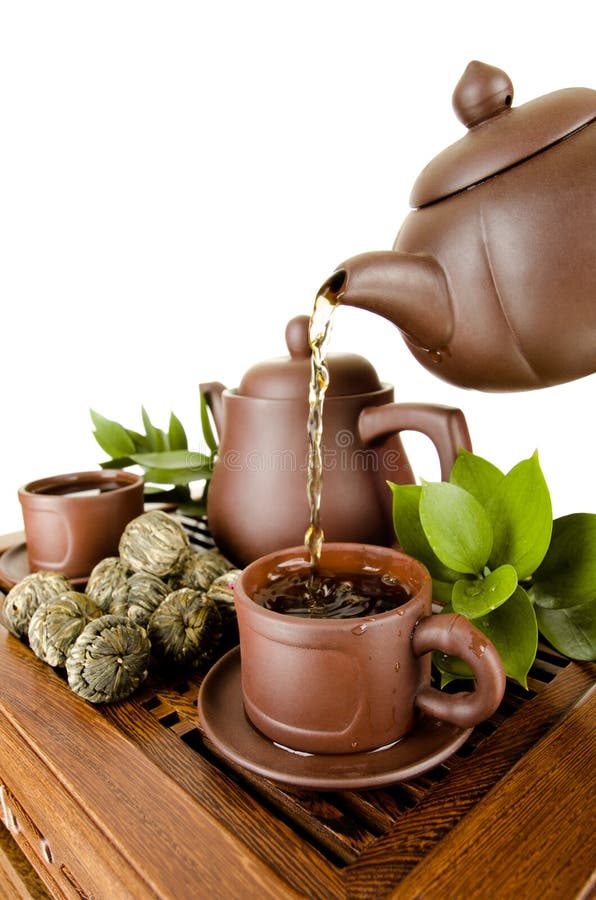 Tea service stock image. Image of flow, earthenware, isolate - 27928705