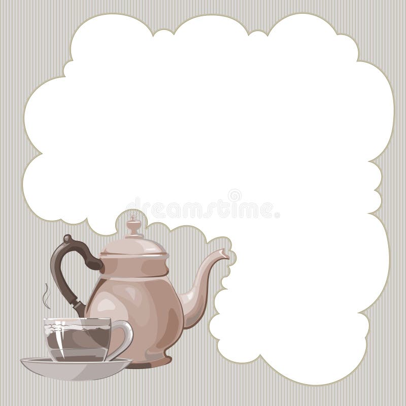 Tea service stock vector. Illustration of lifestyle, drawing - 53864940