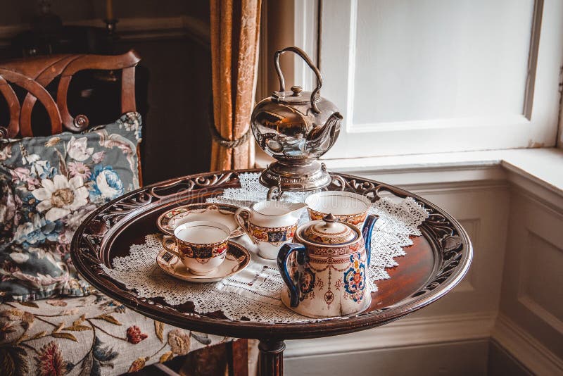 Tea set. stock photo. Image of antique, natural, floral - 55145310