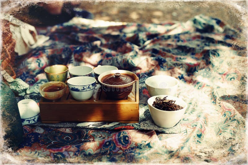 Tea Set for Tea Ceremony. Tea Ritual. Stock Image - Image of nature ...