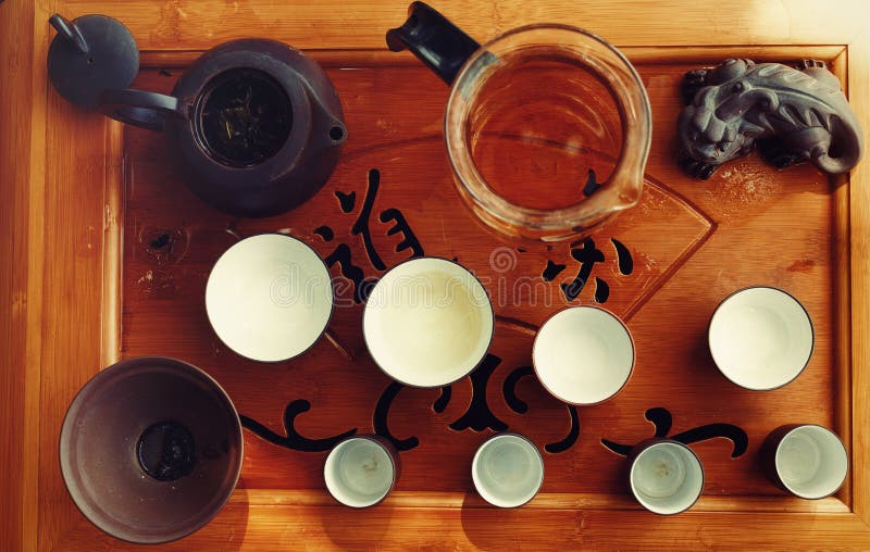 Tea Set for Tea Ceremony. Tea Ritual. Stock Photo - Image of outdoors ...