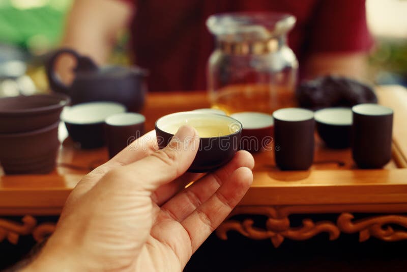 Tea Set for Tea Ceremony. Tea Ritual. Stock Image - Image of meditative ...