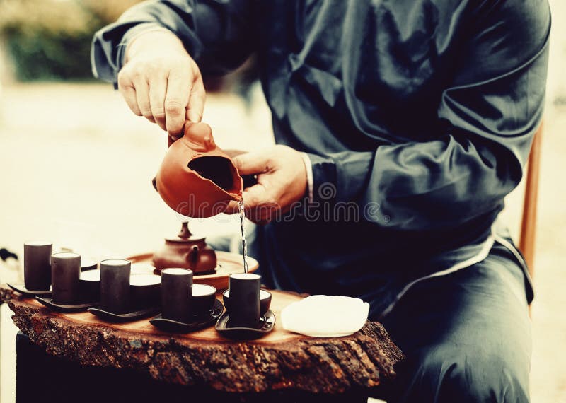 Tea Set for Tea Ceremony. Tea Ritual. Stock Image - Image of master ...