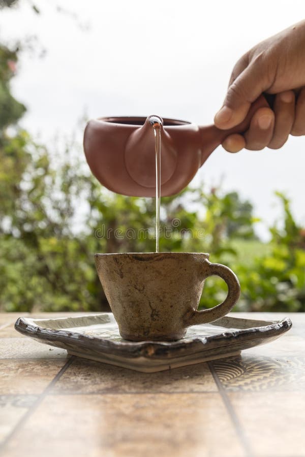 Tea Set, Tea Cup and Tea Pour Stock Photo - Image of morning, taste ...