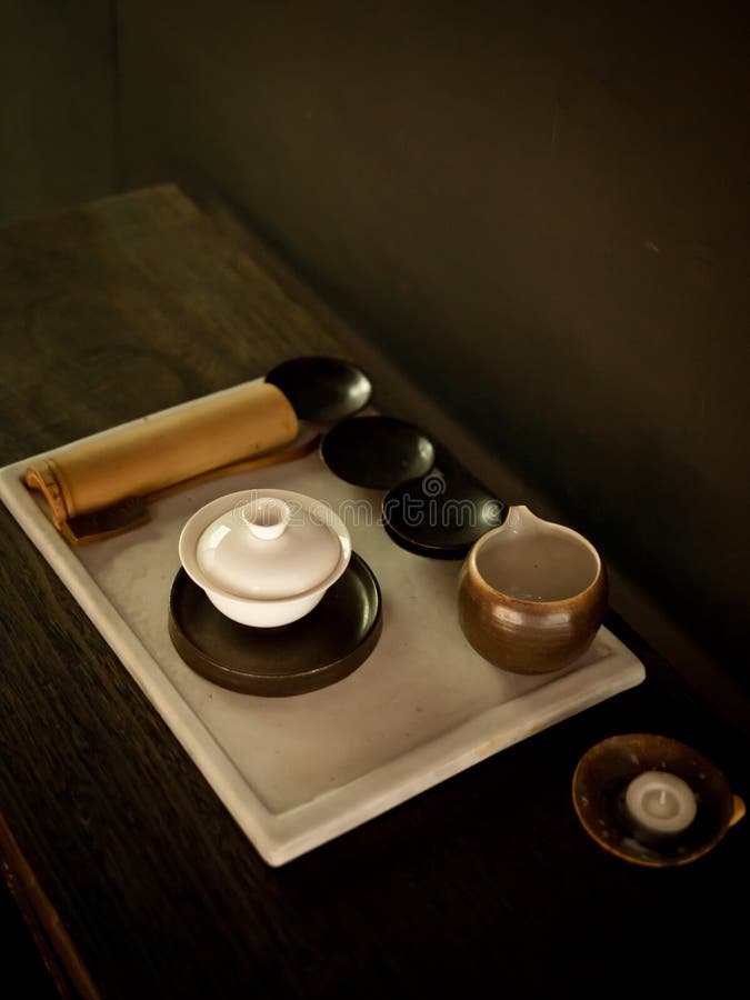 Tea Set on a Desk of Tea House 2 Stock Image - Image of asia, japanese ...