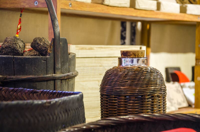 Tea set in tea house stock photo. Image of sets, shop - 130854004