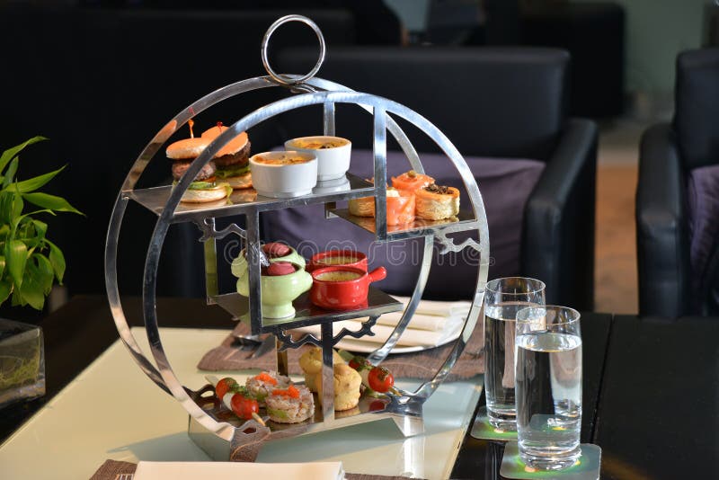 Tea set platter stock image. Image of cream, deluxe, hotel - 88279259