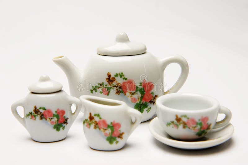 Tea set toy stock image. Image of porcelain, play, ware - 8077469