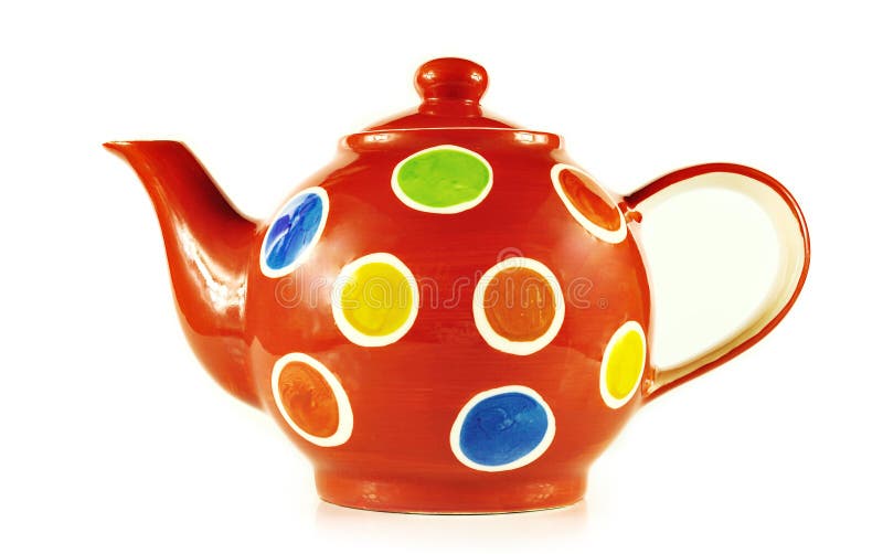 Tea Sets Close Up Isolated on White Background Stock Image - Image of ...