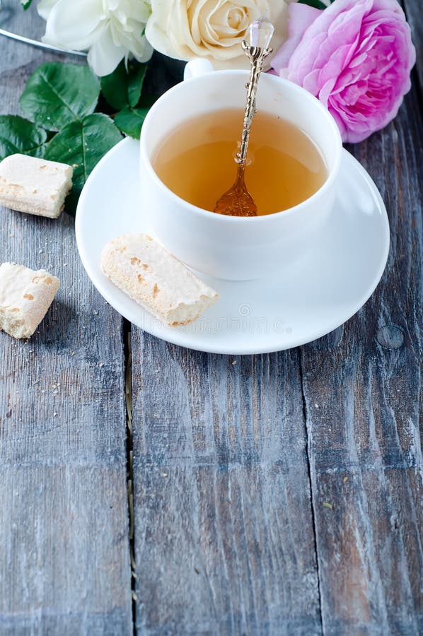 Tea in the Shabby Chic Style Stock Image - Image of ornate, antique ...