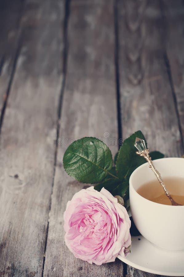 Tea in the Shabby Chic Style . Toned Photo Stock Image - Image of ...