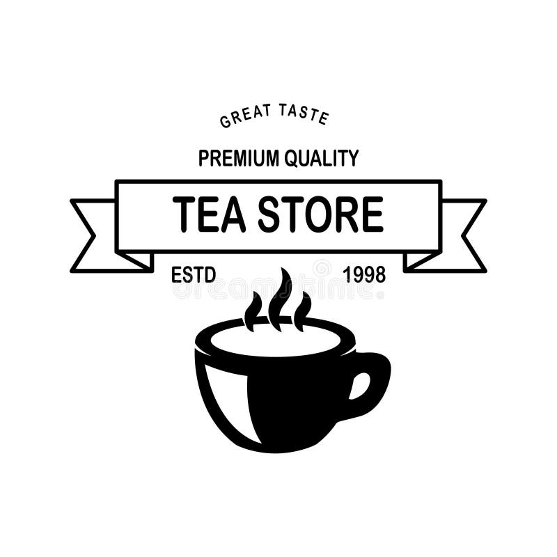 Tea Shop Emblem Template. Design for Logo, Label, Sign, Poster, Flyer ...