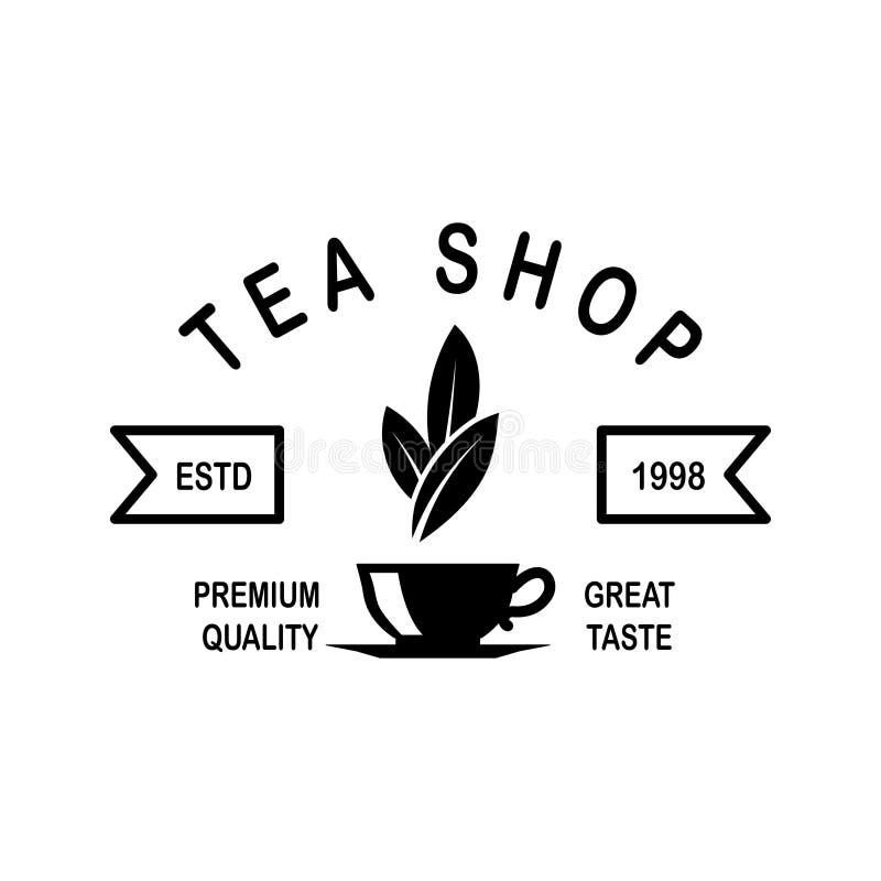 Tea Shop Emblem Template. Design for Logo, Label, Sign, Poster, Flyer ...