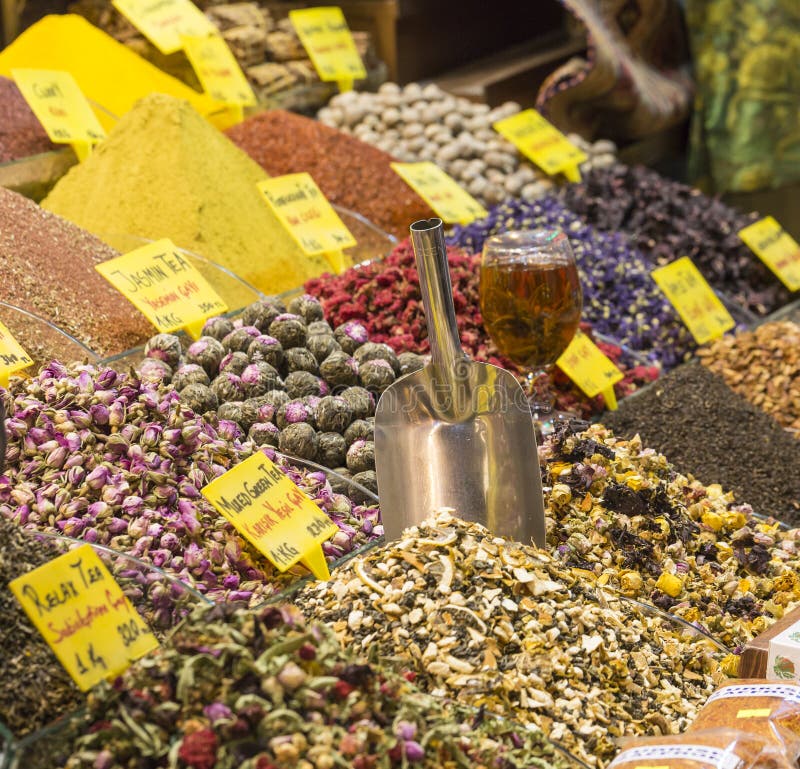 Tea Shop in Grand Bazaar, Istanbul, Turkey. Stock Photo - Image of ...