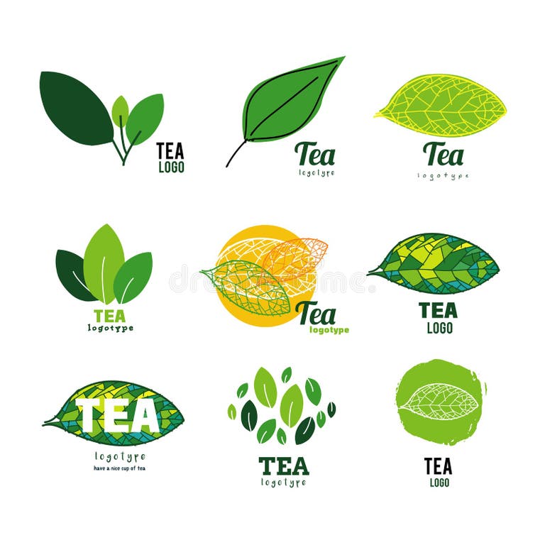 Tea Leaf Logo Stock Illustrations – 19,840 Tea Leaf Logo Stock ...