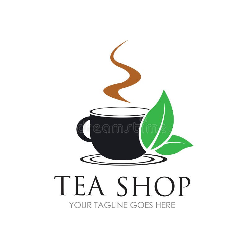 Tea Shop Logo Symbol Vector Illustration Design Template Stock Vector ...