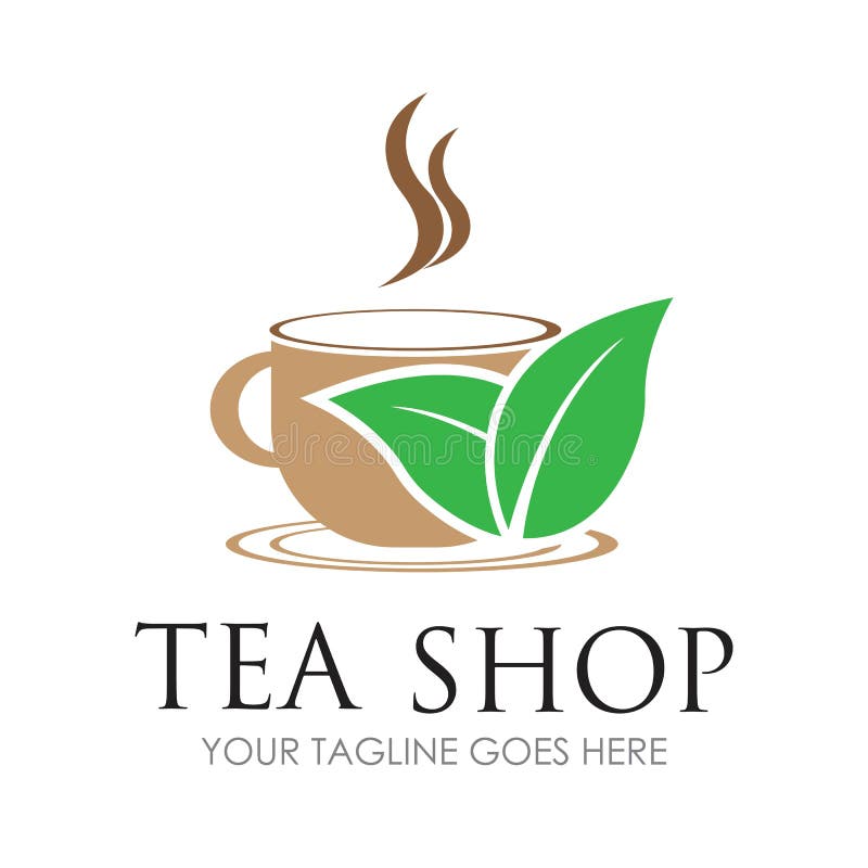 Tea Shop Logo Symbol Vector Illustration Design Template Stock Vector ...