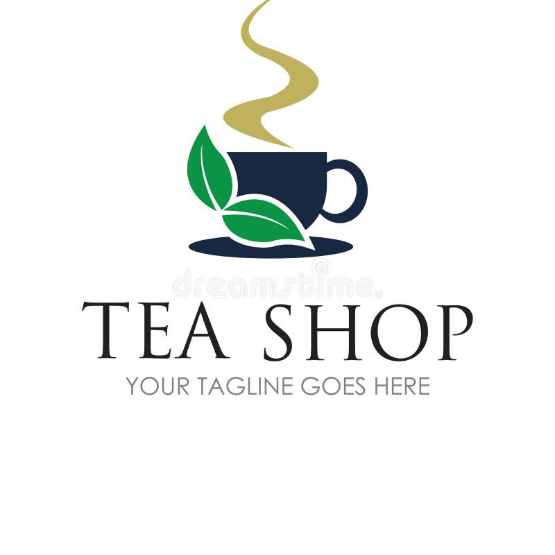 Tea Shop Logo Symbol Vector Illustration Design Template Stock Vector ...