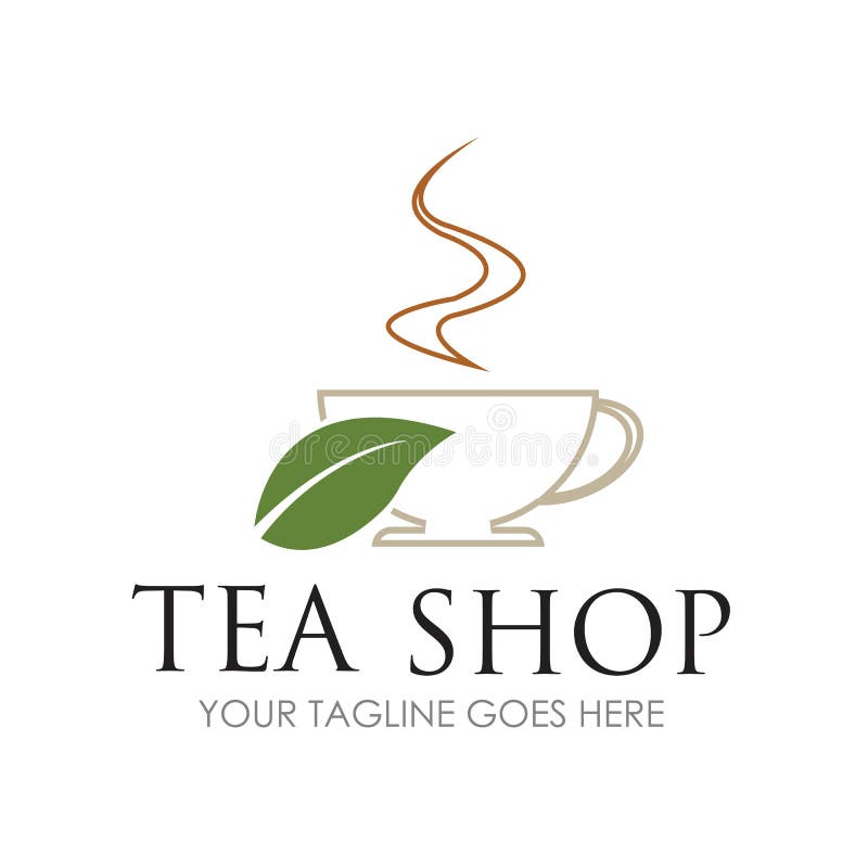 Tea Shop Logo Symbol Vector Illustration Design Template Stock Vector ...