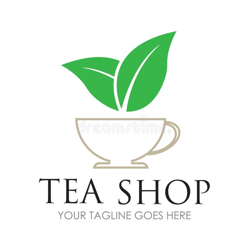 Tea Shop Logo Symbol Vector Illustration Design Template Stock Vector ...