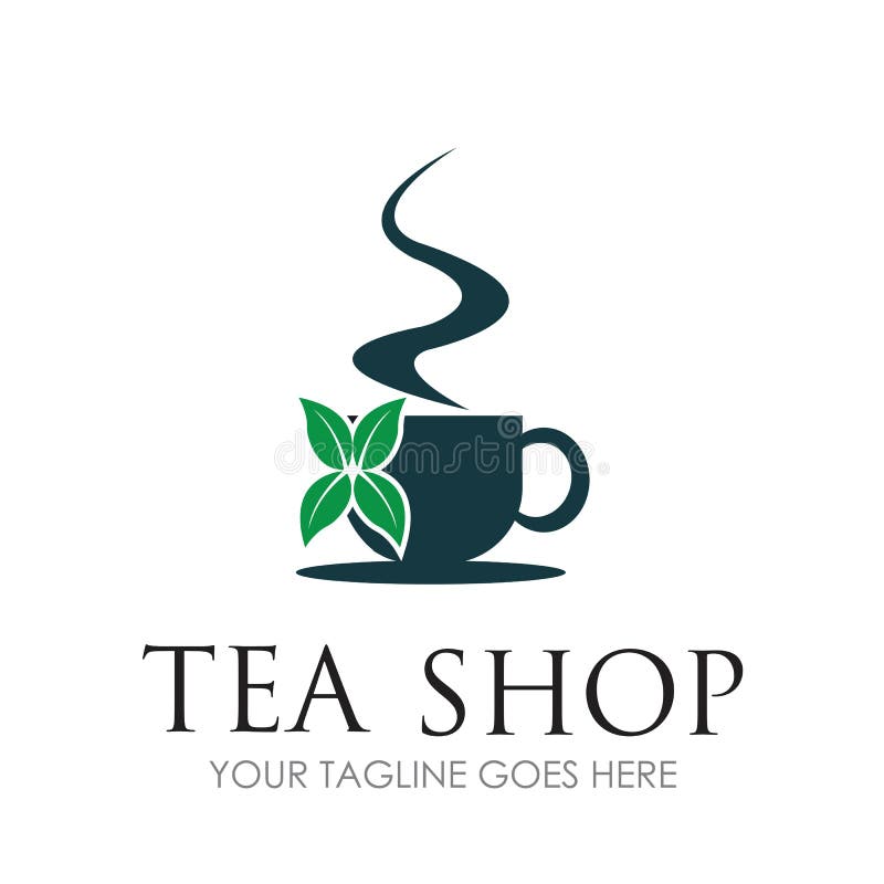 Tea Shop Logo Symbol Vector Illustration Design Template Stock Vector ...