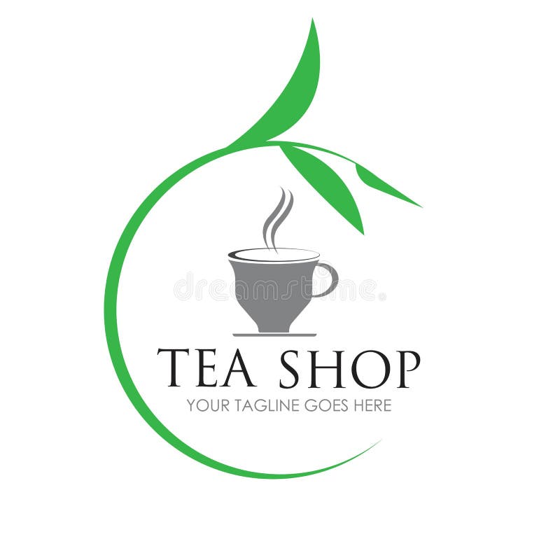 Tea Shop Logo Symbol Vector Illustration Design Template Stock Vector ...