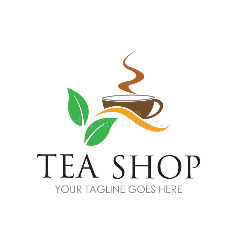 Tea Shop Logo Symbol Vector Illustration Design Template Stock Vector ...