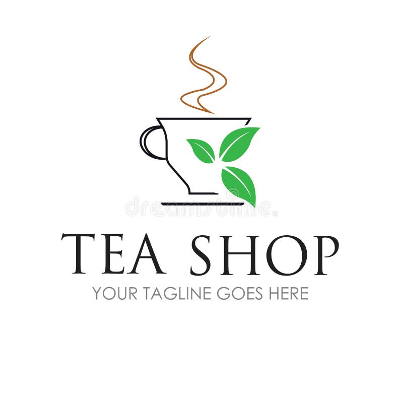 Tea Shop Logo Symbol Vector Illustration Design Template Stock Vector ...