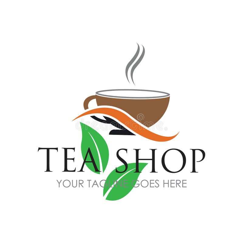 Tea Shop Logo Symbol Vector Illustration Design Template Stock Vector ...