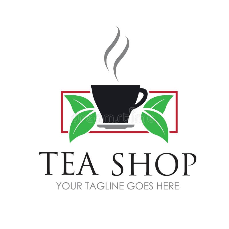Tea Shop Logo Symbol Vector Illustration Design Template Stock Vector ...