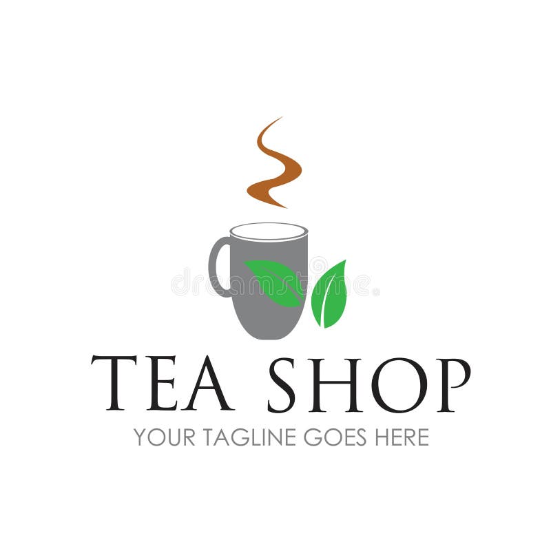 Tea Shop Logo Symbol Vector Illustration Design Template Stock Vector ...