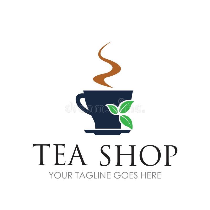 Tea Shop Logo Symbol Vector Illustration Design Template Stock Vector ...