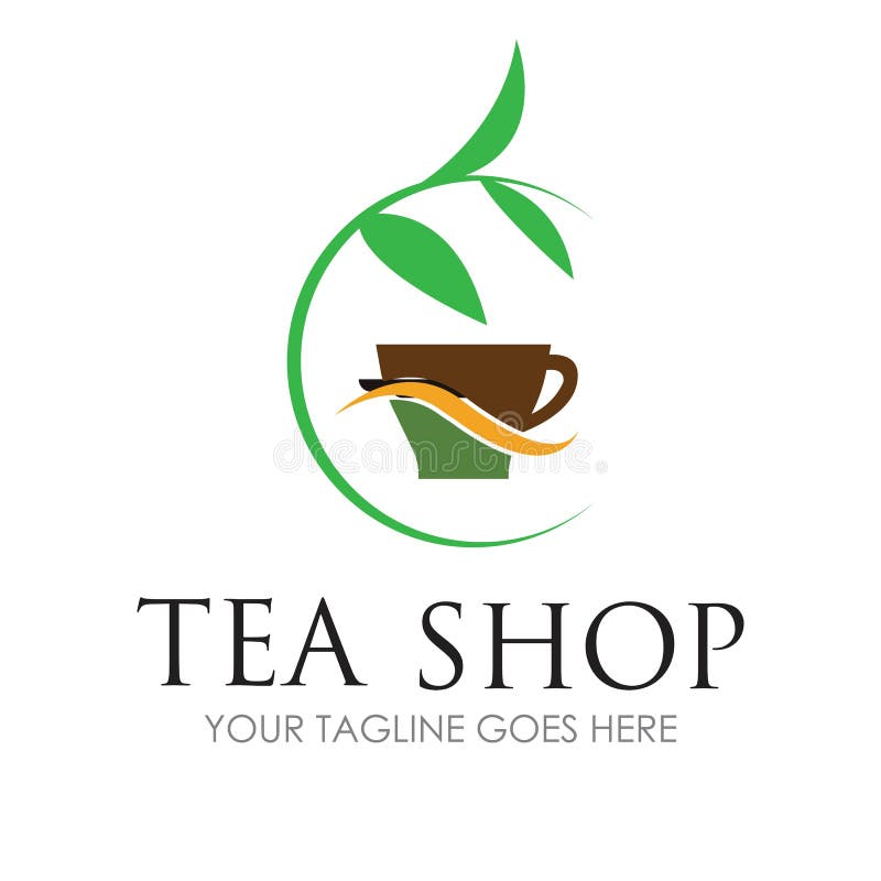 Tea Shop Logo Symbol Vector Illustration Design Template Stock Vector ...