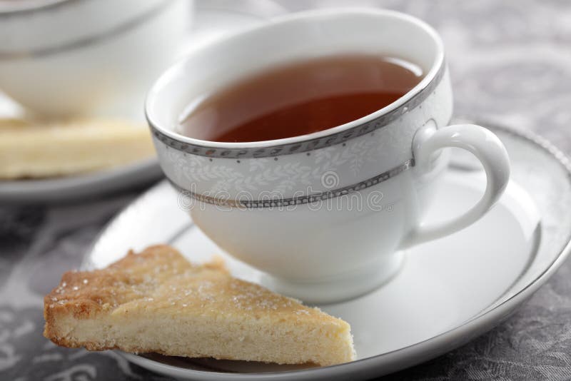 Tea and shortbread stock image. Image of black, horizontal - 20338349
