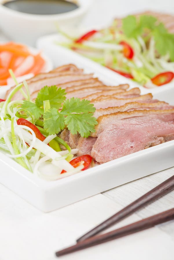 Tea Smoked Duck stock photo. Image of chinese, food, cilantro - 35623606