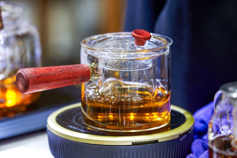 A Tea Sommelier is Making Tea for a Customer Stock Photo - Image of ...