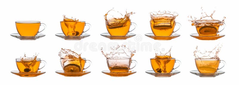 Tea splash collection stock illustration. Illustration of culture ...